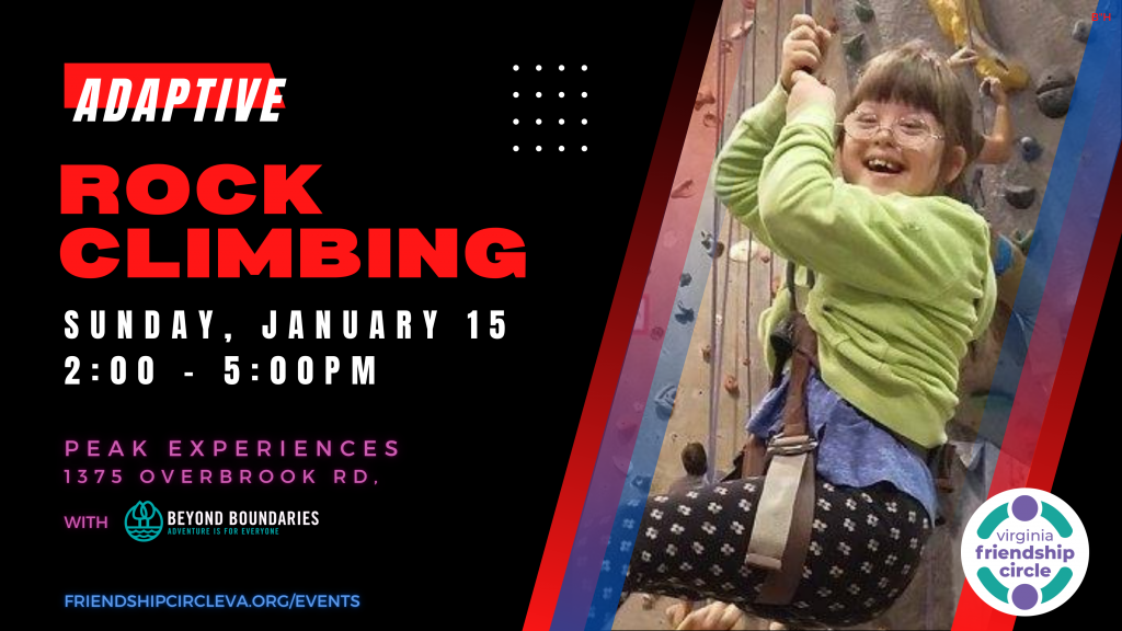 Adaptive Rock Climbing - Friendship Circle of Virginia